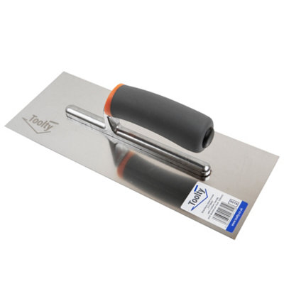 Toolty Stainless Steel Trowel with Rubber Handle on Aluminium Foot ...