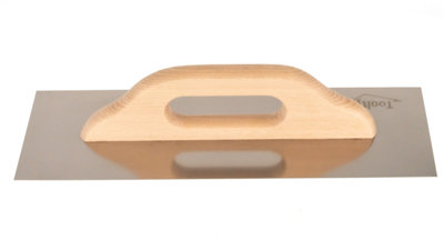 Toolty Stainless Steel Trowel with Wooden Handle 360mm for Smoothing ...