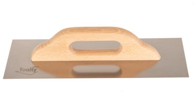 Toolty Stainless Steel Trowel with Wooden Handle 360mm for Smoothing ...