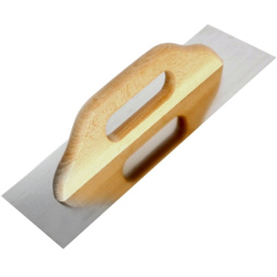 Toolty Stainless Steel Trowel with Wooden Handle 380mm for Smoothing ...