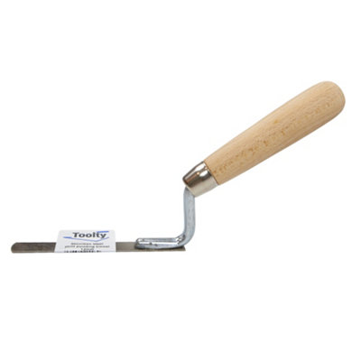 Toolty Tuck Pointing Jointing Finger Trowel with Wooden Handle 12mm ...