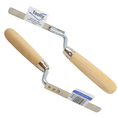 Toolty Tuck Pointing Jointing Finger Trowel with Wooden Handle 14mm ...