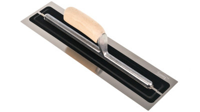 Toolty Ultra Flexible Finishing Stainless Steel Trowel with Wooden ...