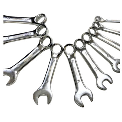 Toolzone 10Pc Metric Stubby Spanners Set