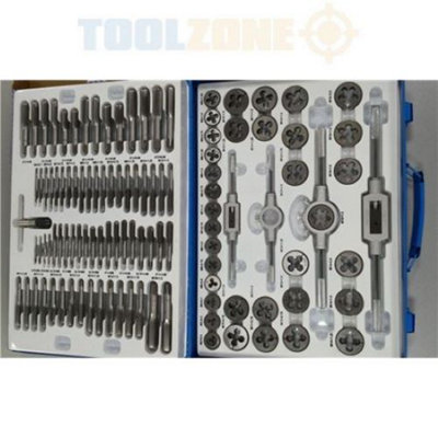 TOOLZONE 110PC TAP & DIE SET ALLOY STEEL