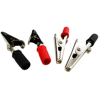 Toolzone 12PC 2" Insulated Alligator Clips Electrical & DIY Connections