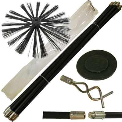 Toolzone 13 Piece Drain Rod Set with Attachments