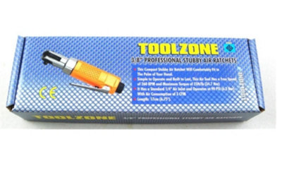 TOOLZONE 3/8" STUBBY AIR RATCHET ORANGE | DIY at B&Q