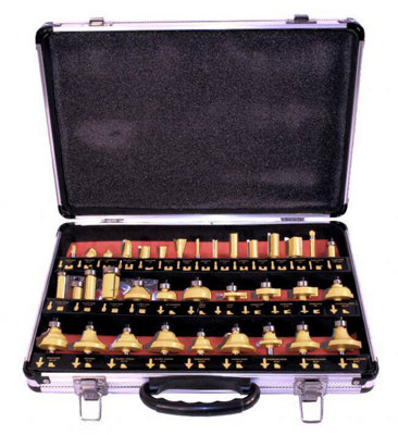 TOOLZONE 35PC 1/4" SHANK ROUTER BIT SET | DIY at B&Q