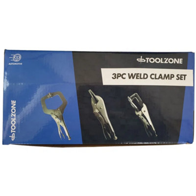 Toolzone 3PC Weld Clamp Set Heavy Duty Welding Clips for Precision and ...