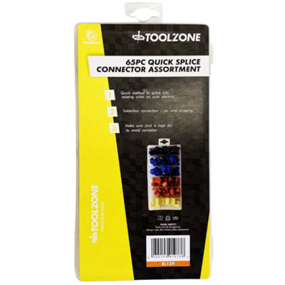 Toolzone 65PC Quick Splice Connector Assortment Electrical Wire ...