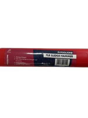 TOOLZONE 7LB 70% FIBRE SLEDGE HAMMER