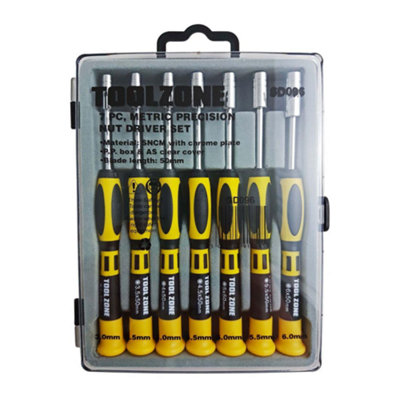Toolzone 7pc Precision Nut Driver Set 3-6mm