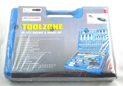 TOOLZONE 94PC 1/4 & 1/2"DR SOCKET SET CV | DIY at B&Q