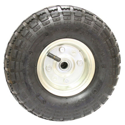 Toolzone RM003 10-Inch Pneumatic Sack Truck Spare Wheel with Silver Centre