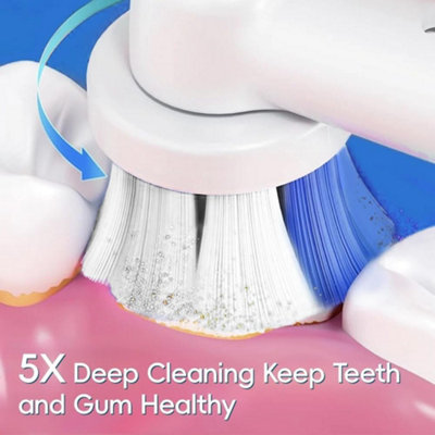 Toothbrush Electric Rechargeable Pro Rotating Brush Heads Timer Modes Usb