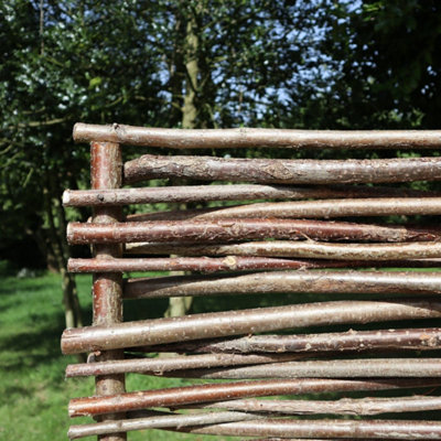 Top Bar Capped Hazel Hurdle Fence Panel Premium Weave