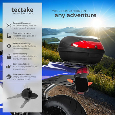 Top box for motorcycle approx. 48 litres - black