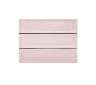 Top Ceramics Light Pink Matt Flat Bumpy Metro Ceramic Wall Tile - Sample
