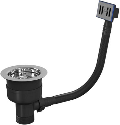 Top Fix Kitchen Sink Strainer 90mm Chrome Stainless Steel Kitchen Sink ...