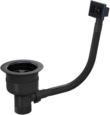 Top Fix Kitchen Sink Strainer 90mm Matt Black Stainless Steel Kitchen ...