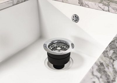 Top Fix Kitchen Sink Strainer 90mm Stainless Steel Kitchen Sink Waste ...
