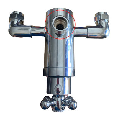 Top Outlet Shower Mixer Valve 1/2" to 3/4" Rigid Riser Rail Connector ...