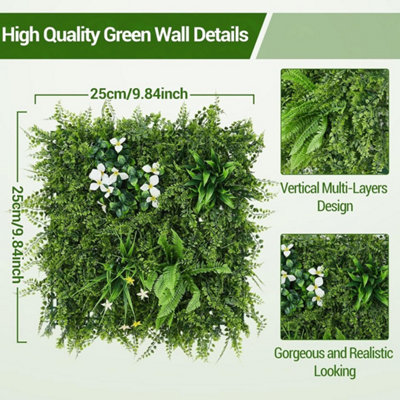 Topiary Mats Plant Wall Garden Fence Screening Hedge 50x50cm 4piece