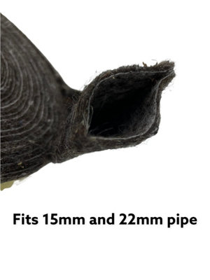 Topsleeve Natural Sheep Wool Pipe Insulation Lagging Roll for 15mm and ...