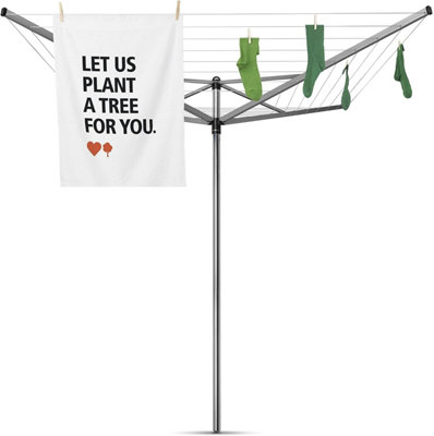 Topspinner Rotary Washing Line with Pole & Metal Ground Spike Smooth ...