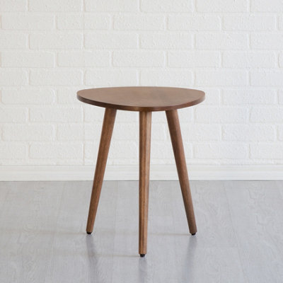 Tora Triangle Solid Wood Side Table Living Room Wooden Side Table ...