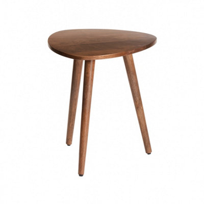 Tora Triangle Solid Wood Side Table Living Room Wooden Side Table ...