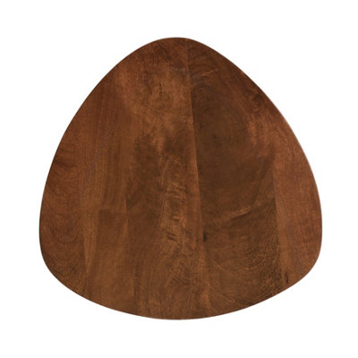 Tora Triangle Solid Wood Side Table Living Room Wooden Side Table ...