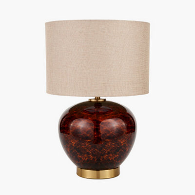 Tortoise Shell Glass Table Lamp