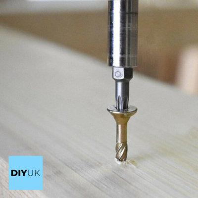 Torx Yellow Wood Screws 50mm x 5.0mm ( Pack of: 100 ) Countersunk High ...