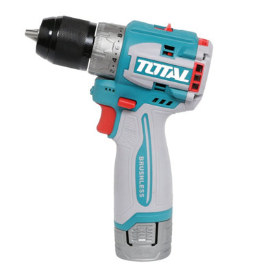 Total Li-Ion 16V Compact Brushless Cordless Drill (with 2 x Batteries ...