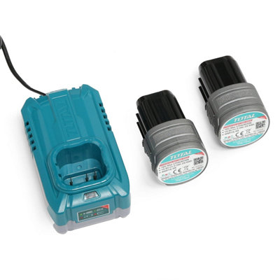 Total Li-Ion 16V Compact Brushless Cordless Drill (with 2 x Batteries ...