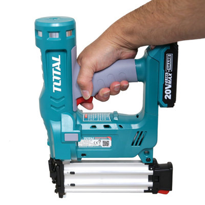 Total Li Ion 20V Cordless Brad Nailer Kit with Battery Charger TCBNLI2016