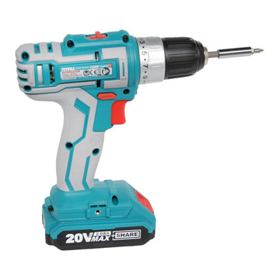 Buy Total Li-Ion 20V Cordless Drill (with 2 x Batteries & Charger ...