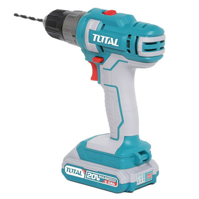 Total Li-Ion 20V Cordless Drill (with 2 x Batteries & Charger ...