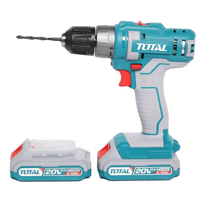 Total Li-Ion 20V Cordless Drill (with 2 x Batteries & Charger ...