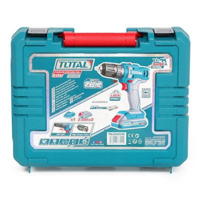 Total Li-Ion 20V Cordless Drill (with 2 x Batteries & Charger ...
