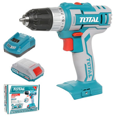 Total Li-Ion 20V Cordless Drill (with Battery & Charger) - TDLI20021E ...