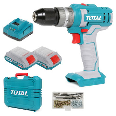 Total Li-Ion 20V Impact Drill (with 2 x Batteries & Charger ...