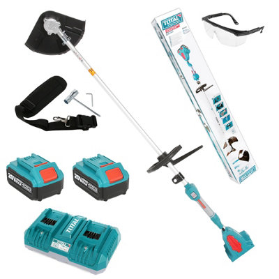 Total Li-Ion 40V String Trimmer & Brush Cutter (with 2 Batteries ...