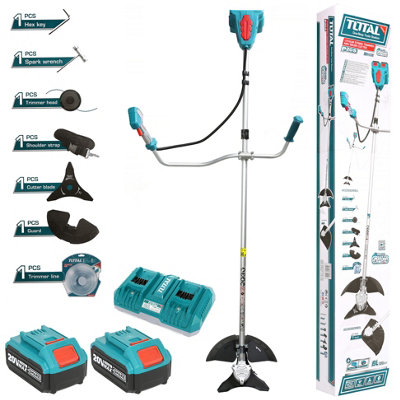 Total Li-Ion 40V Trimmer / Brush Cutter (with Batteries & Charger ...