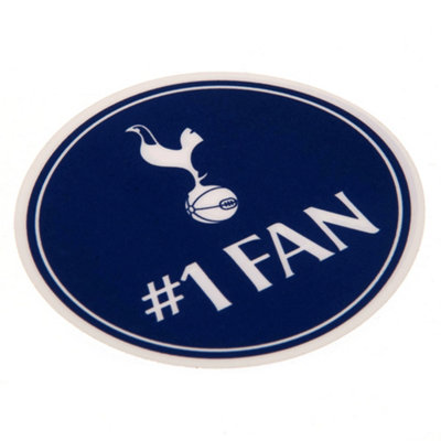 Tottenham Hotspur FC 1 Fan Car Sticker Navy/White (One Size)