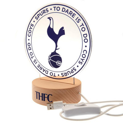Tottenham Hotspur FC LED Table Lamp Clear/Black/Brown (One Size) | DIY ...