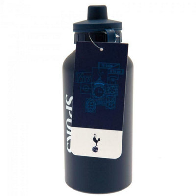 Tottenham Hotspur FC Matte Aluminium 500ml Water Bottle Navy (One Size)