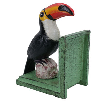 Toucan Bookends Ornament Figurine Cast Iron Stand Holder Bird Animal ...